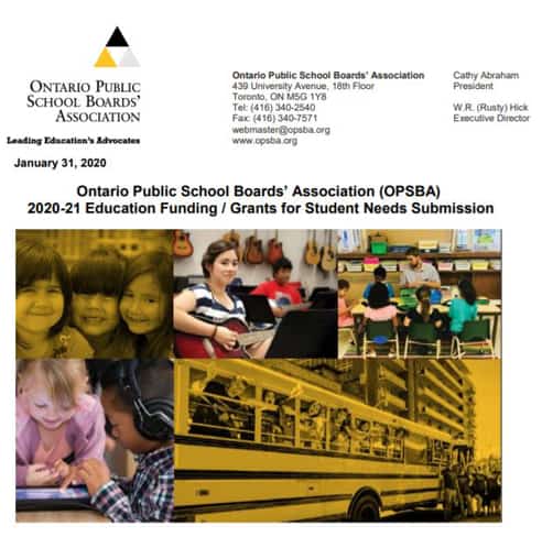 OPSBA identifies clear funding priorities to address pressures facing ...